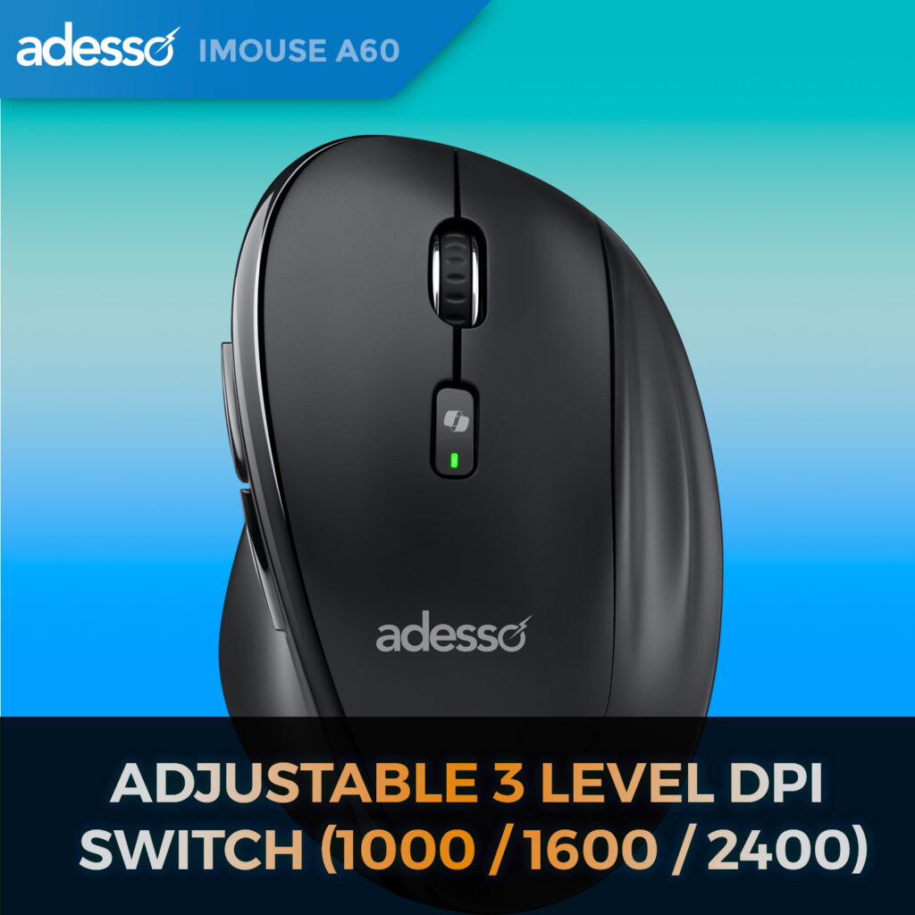 iMouse A60 Bluetooth/2.4Ghz RF Wireless Ergonomic Mouse with Copilot AI ...